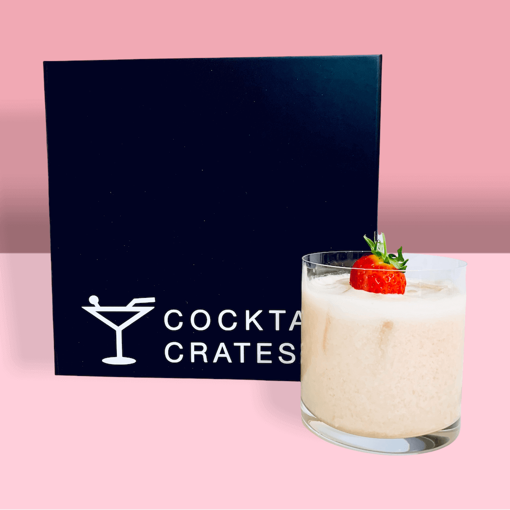 Strawberry Pina Colada Cocktail Gift Set | Rum Gift Set | Cocktail Crates