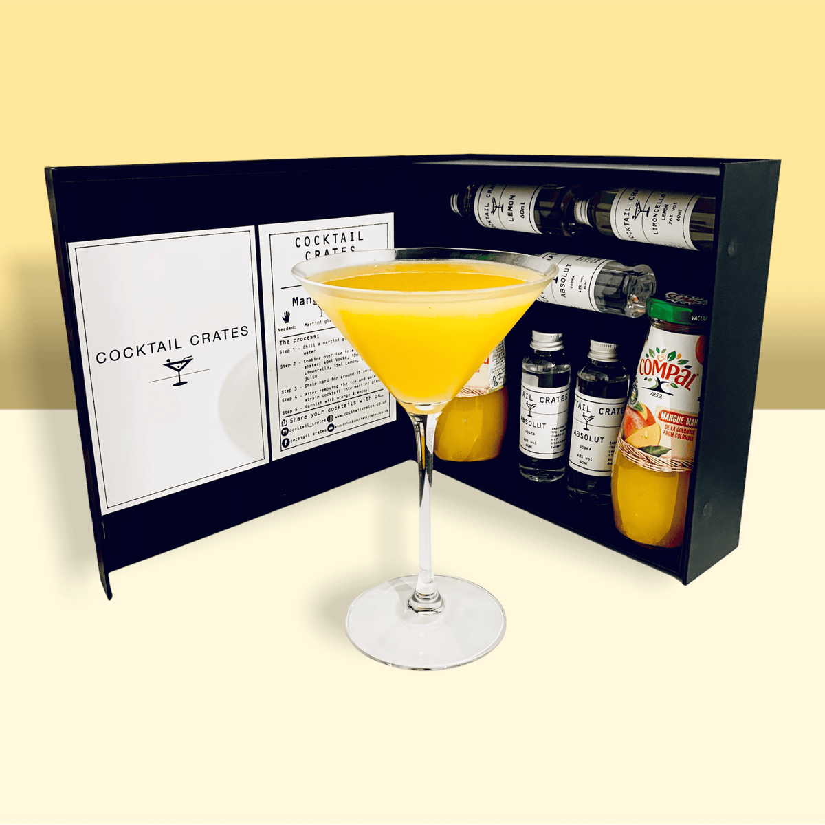 Mango Martini Cocktail Gift Box | Vodka Gift Set | Cocktail Crates